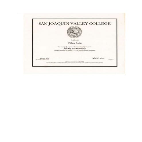 10-Key Certificate | PDF