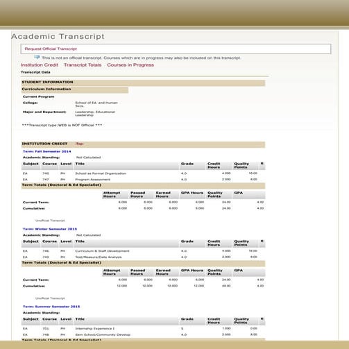 Butte College Unofficial Transcripts