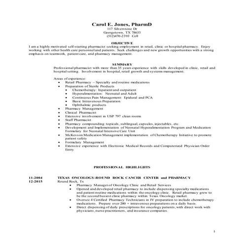 Carol E Jones Resume 2016 1 | DOCX