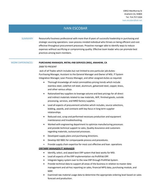 Amanda Kunkel - Private Sector Resume | PDF | Business Operations ...