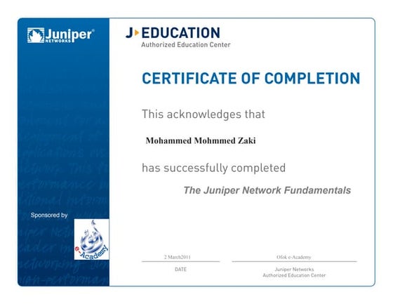 Mohammed Mohammed Zaki Communication Skills Certificate Ppt