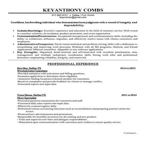 Key Resume- Dallas | DOCX