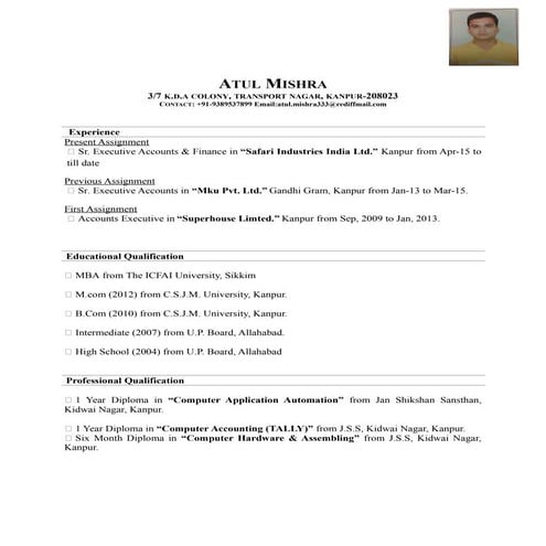 Resume_Atul_Mishra007 | PDF