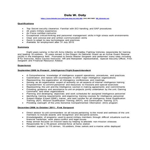 Career Resume 28 April 2015 | DOC