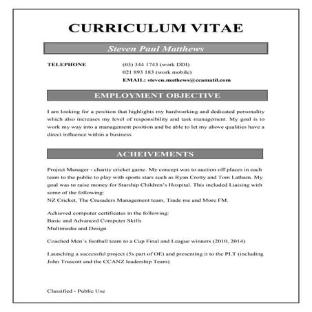 CV SteveM | PDF