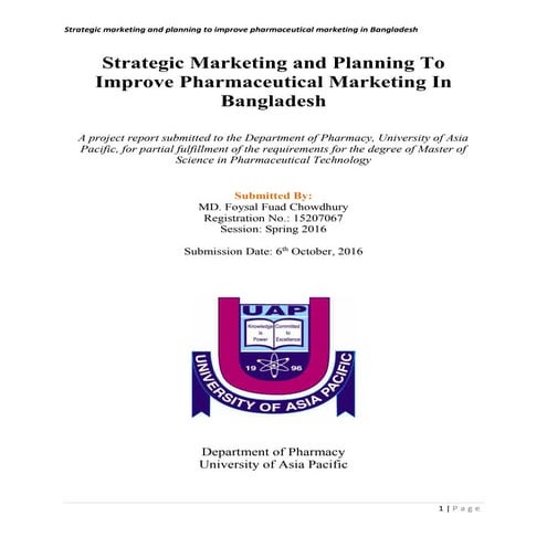 M.Pharm Project | PDF