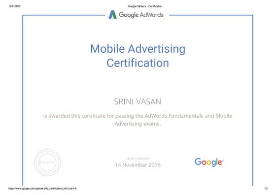 Mobile Advertising Certification | PPT