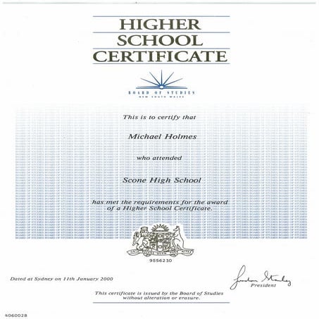 Higher School Certificate | PDF