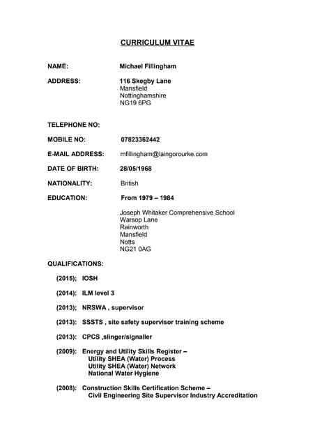 CV G_Tetreault - (HDM-Red Seal) | DOCX | Commercial Trucks | Auto Body Styles