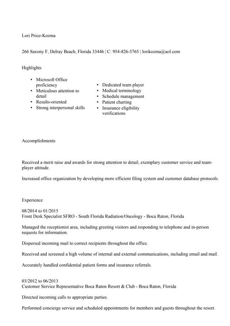 resume RH 2016 | PDF