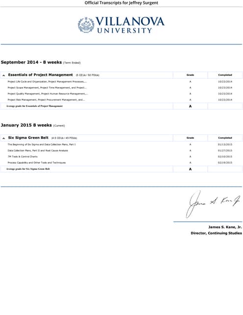 Offical Transcripts | PDF