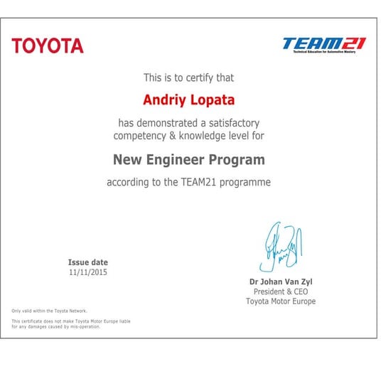 Certificate_New Engineer | PDF