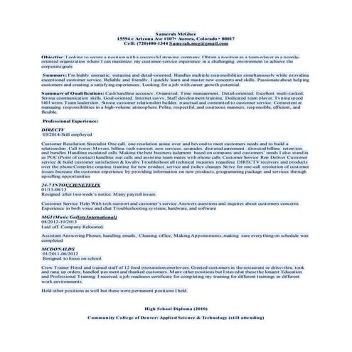 new revised resume | DOCX