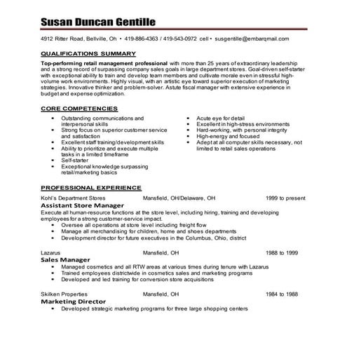 Susan Duncan Gentille Resume | DOCX