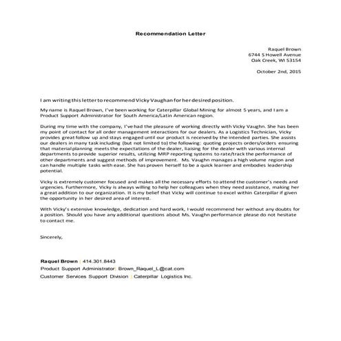SGS Letter of Recommendation | PDF