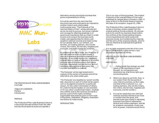 MMC Mun-labs Product List | DOCX
