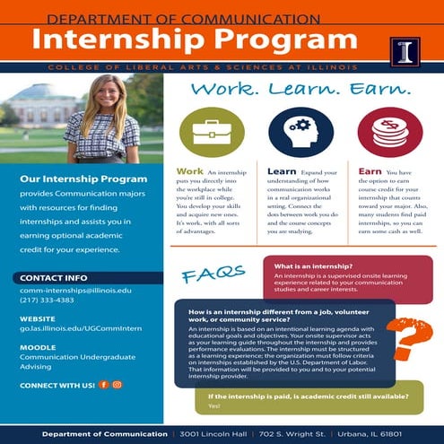 EMAIL VERSION Communication Internships Student Brochure | PDF