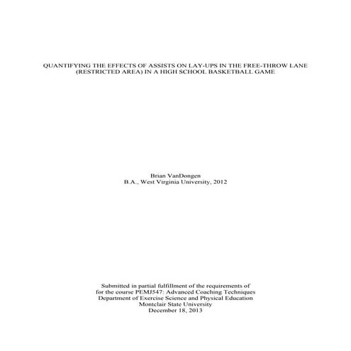 Tactical Report Match Analysis | PDF | College Basketball | College Sports