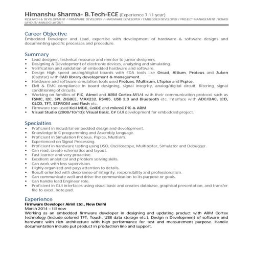 Himanshu Sharma, Resume | PDF