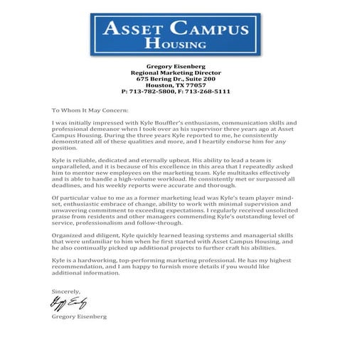 Letter of Recommendation 2 | PDF