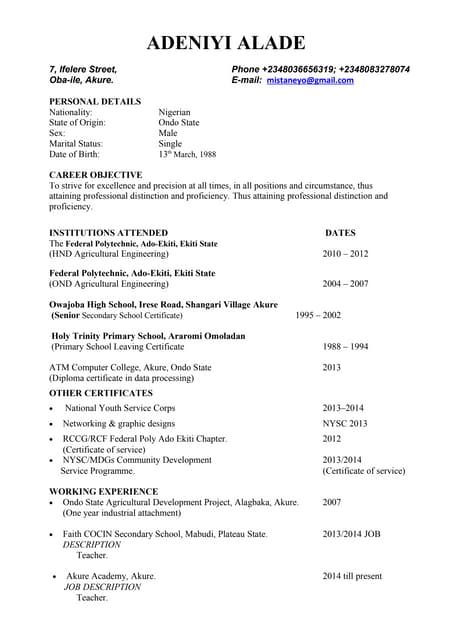 UNEGBU IJEOMA ESTHER CV | DOCX