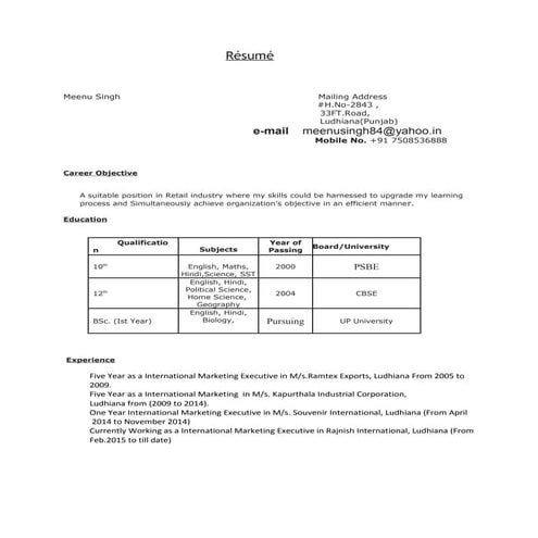 shruti_resume | DOCX