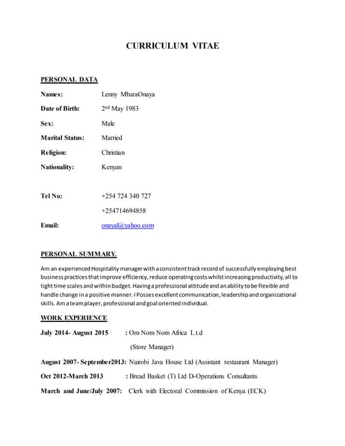 Update Resume 1 | DOCX