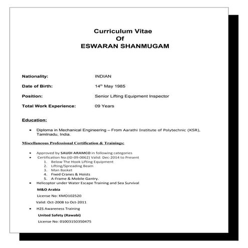 Eswaran-CV | DOC