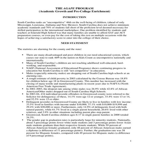 Grant Sample | PDF | College Education | Education