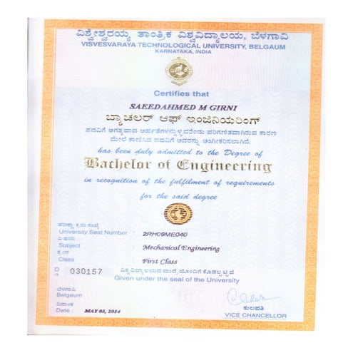 Degree Cert Pdf | PDF