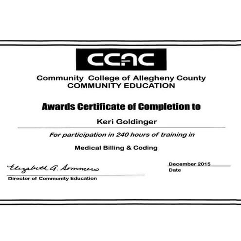 Certificate Medical Coding | DOCX