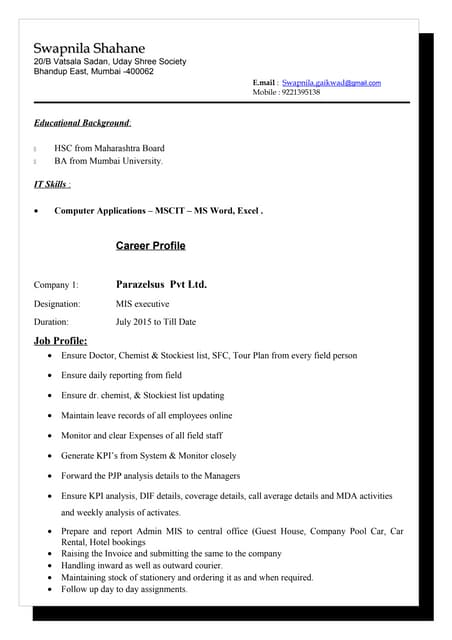 2016 RESUME | PDF | Business Accounting & Finance | Business