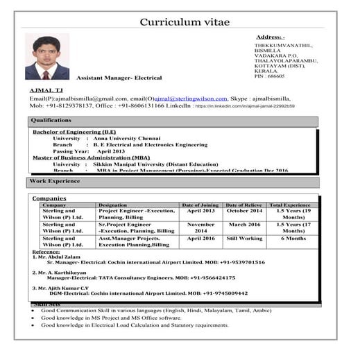 Ajmal Jamal CV | DOC