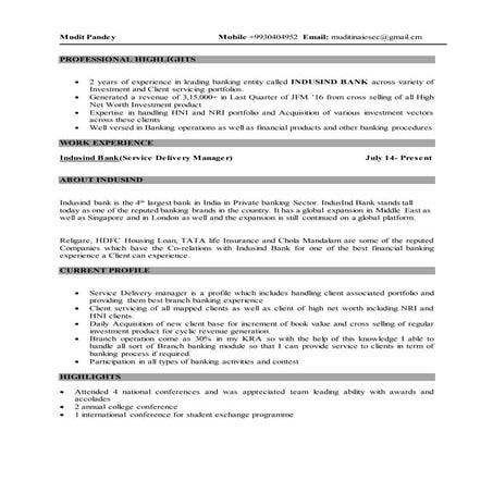 Resume - MUDIT 2016 | DOCX