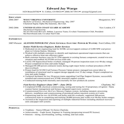 Resume- Edward Jay Wargo | PDF