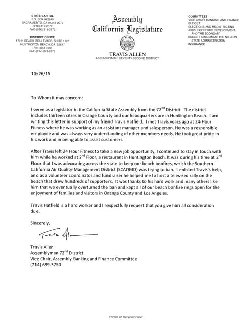 Occ Letter from Professor rec. | PDF