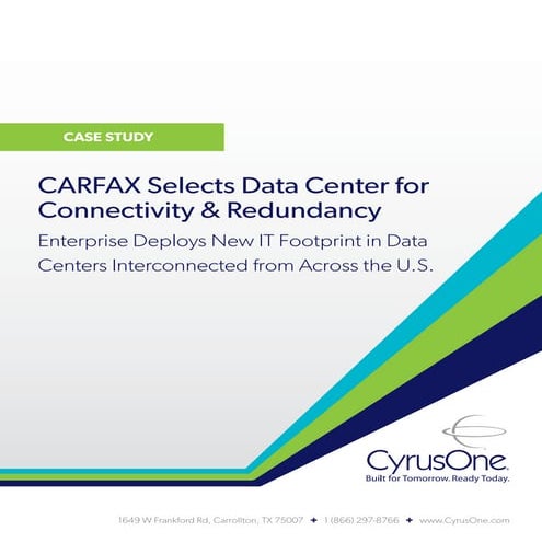 CyrusOne Case Study - CARFAX | PDF