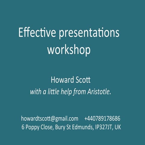 Effective Presentations brochure | PPT
