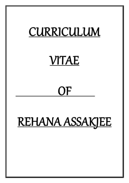 Khensani's CV | DOC | Business Accounting & Finance | Business