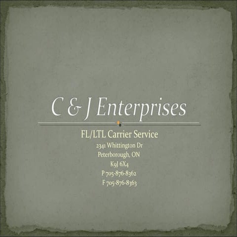C & J Enterprises | PPT
