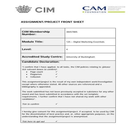 Corporate digital communication july 2020 CIM ASSIGNMENTS | PDF