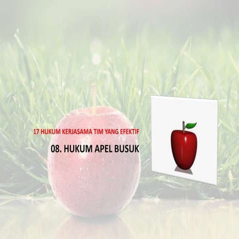 Hukum Apel Busuk | PPSX