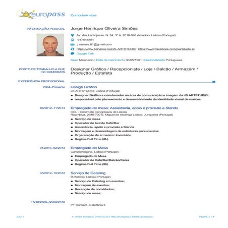 Europass-CV-20150302-OliveiraSimões-PT | PDF