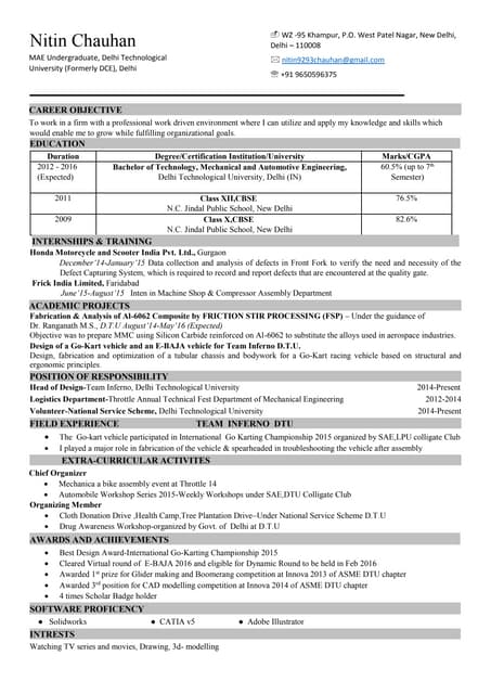 CV Internship | PDF