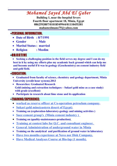 mohamed atef hassan cv | PDF
