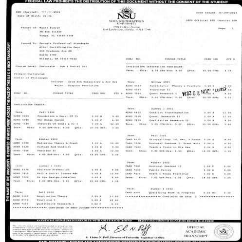 NSU_graduate_transcripts_Pierre | PDF