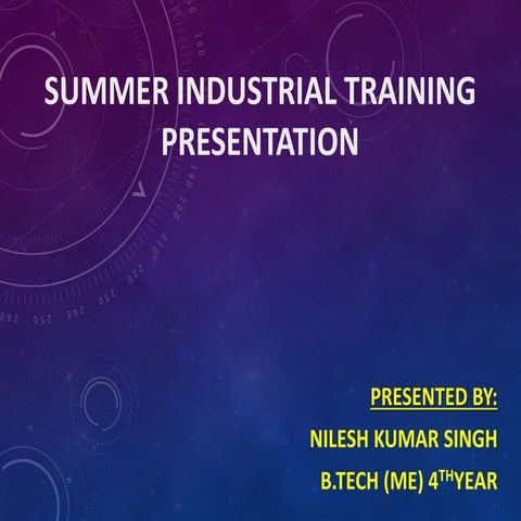 Summer Training Presentation | PPT