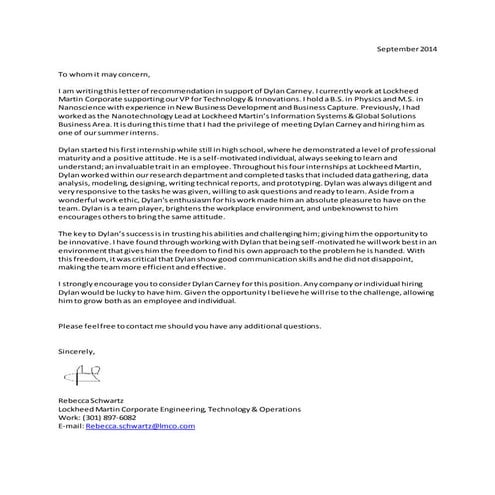 Recommendation Letter | DOCX