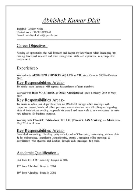 RESUME | DOC | Resume Writing and Advice | Job Search