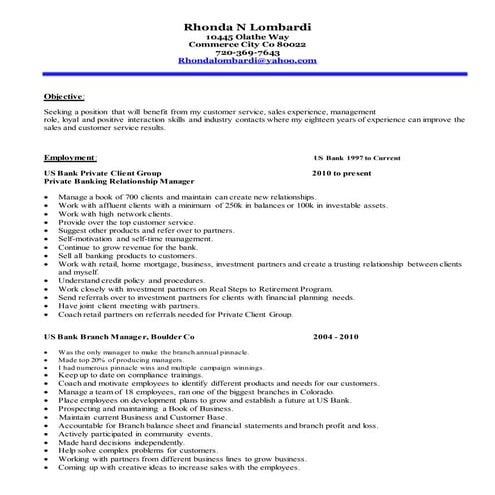 Rhonda Lombardi Resume | DOCX